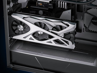 K2 MUSETEX ATX PC Case, 6 PWM ARGB Fans Pre-Installed 270° Full view