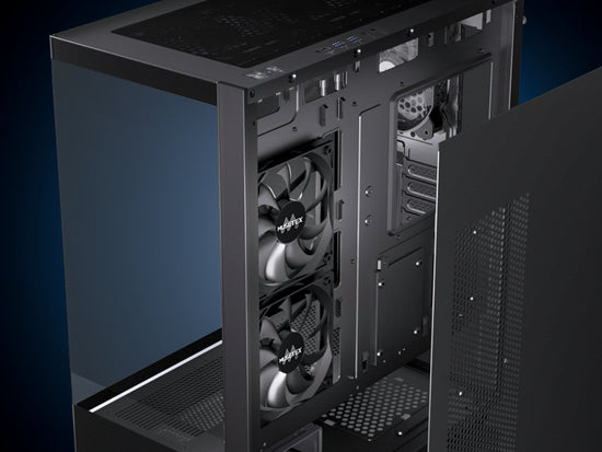 K2-N4 MUSETEX PC CASE E-ATX Pre-install 4 PWM ARGB Fans & 2 Side Fans,