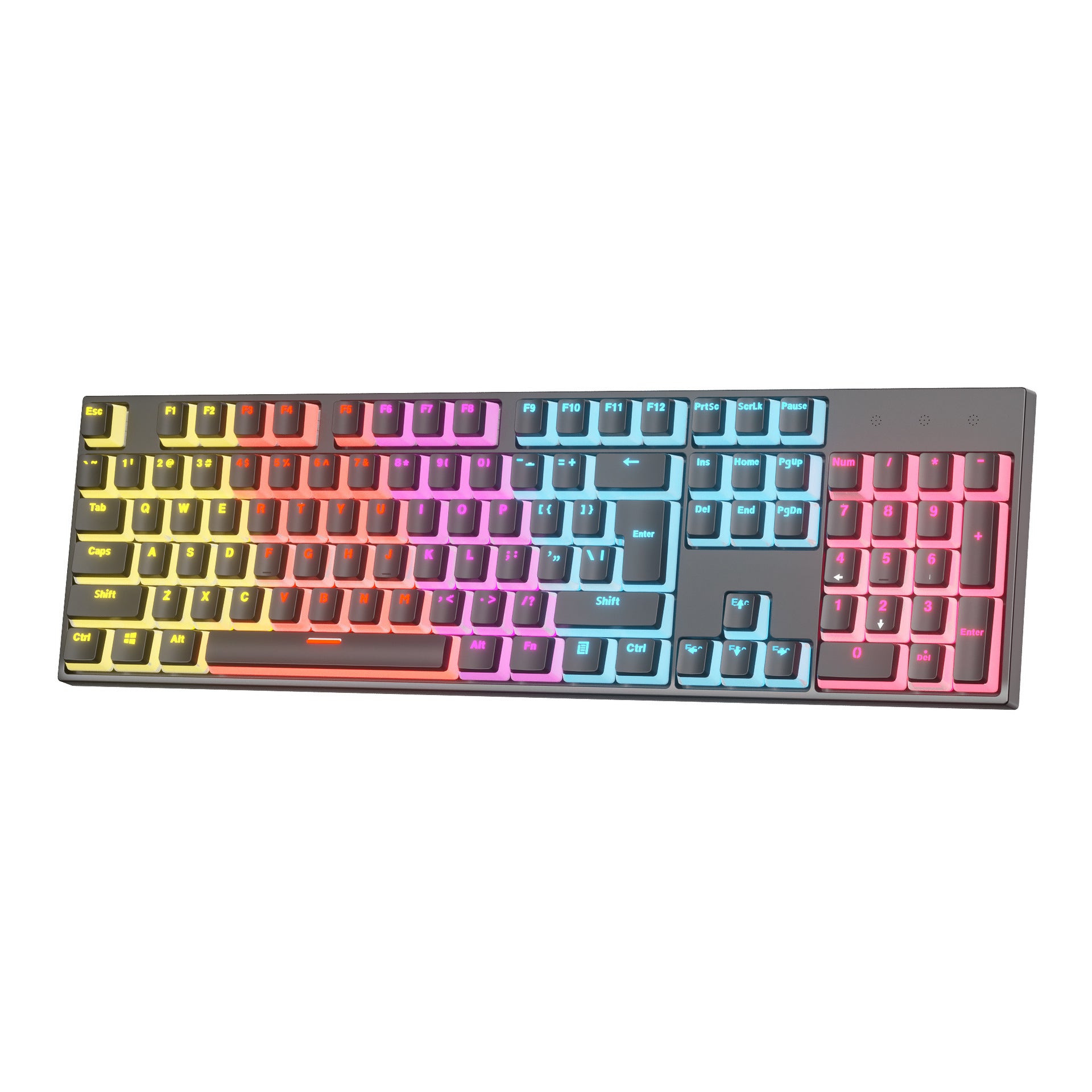 MUSETEX computer keyboard 104 key mechanical axis wired backlight comp