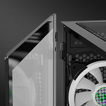 TW8-S6 MUSETEX ATX PC Case with 6 PWM ARGB Fans, Mid-Tower Gaming Case