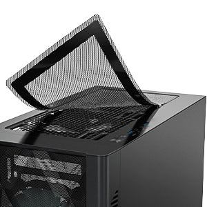 NN8-N6 MUSETEX ATX PC Case Pre-Install 6 PWM ARGB Fans, Polygonal Mesh