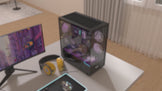 K2 MUSETEX ATX PC Case, 6 PWM ARGB Fans Pre-Installed 270° Full view