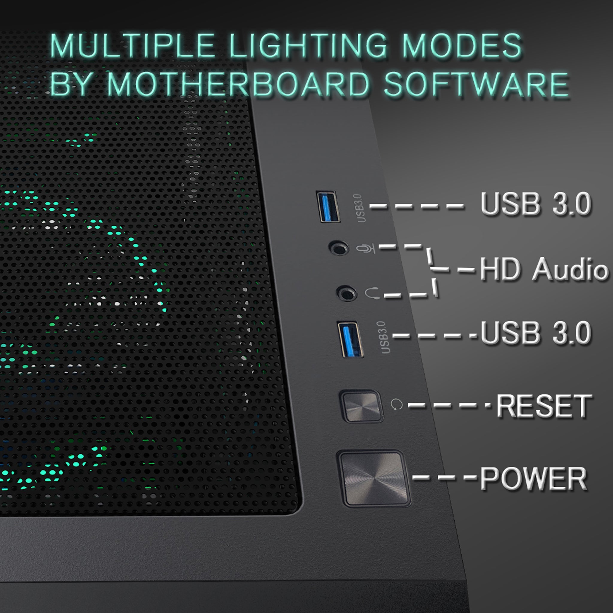 TW8-S6 MUSETEX ATX PC Case with 6 PWM ARGB Fans, Mid-Tower Gaming Case