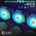 NN8-N6 MUSETEX ATX PC Case Pre-Install 6 PWM ARGB Fans, Polygonal Mesh